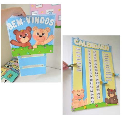 Kit de Painéis em Eva para Sala de Aula Tema Ursinhos Elo