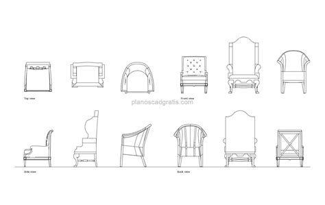 Sillas Elegantes De Lujo Planos Cad Gratis