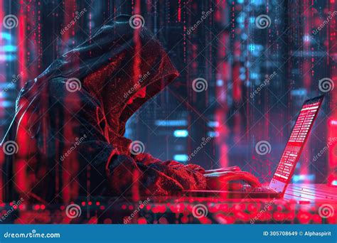 Hidden Hacker Works In The Dark To Steal Data Online Generative Ai