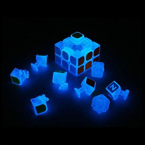 Classic Magic Cube Toys 3x3x3 Pvc Sticker Block Puzzle Speed Cube Dark
