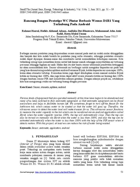 Mikrokontroler Wemos D1 R1 Pdf