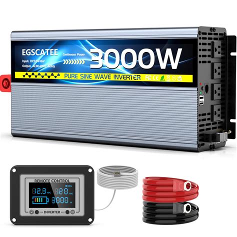 3000w Pure Sine Wave Inverter 12v Dc To 110v120v Ac Inverter With 4ac