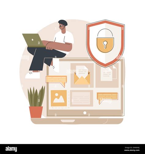 Digital Ethics And Privacy Abstract Concept Vector Illustration