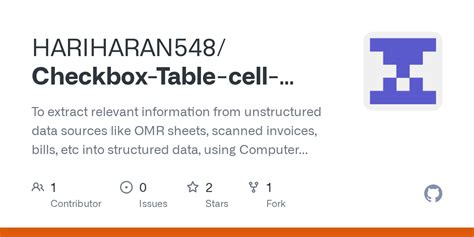 Github Hariharan548checkbox Table Cell Detection Using Opencv Python To Extract Relevant