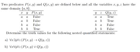 Solved Two Predicates Pxy ﻿and Qxy ﻿are Defined Below