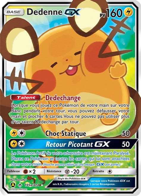 Dedenne Gx Soleil Et Lune Alliance Infaillible 195a — Poképédia
