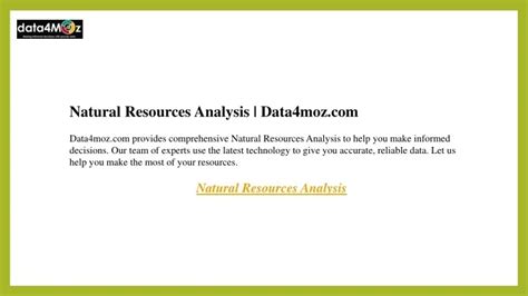 Ppt Natural Resources Analysis Powerpoint Presentation