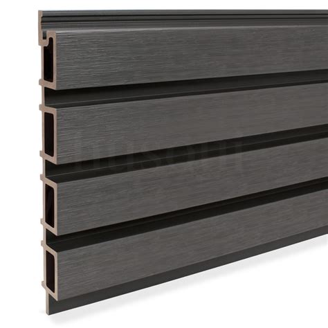 Composite Slatted Cladding Board Length Black 56 Off