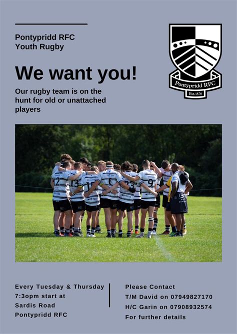 Pontypridd Youth Player Recruitment Pontypridd Rfc