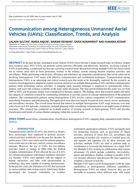 Pdf Communication Among Heterogeneous Unmanned Aerial Vehicles Uavs