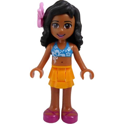 Lego Kate With Orange Skirt And Bikini Top Minifigure Comes In Brick