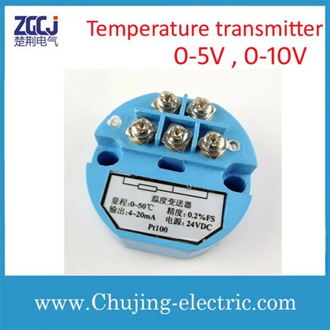 0 5V 0 10V DC PT100 Temperature Transmitter 0 5V 0 10V Transmit Module Temp Transmitter In