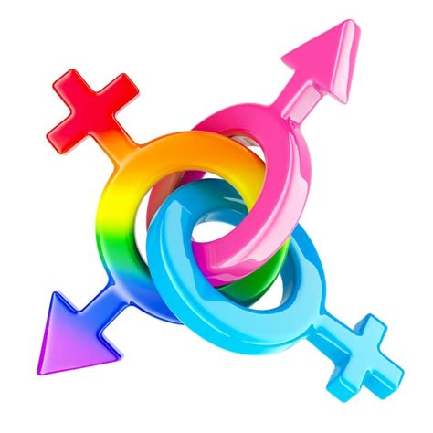 Premium PSD Gender Symbols 3D Rendering Isolated On Transparent