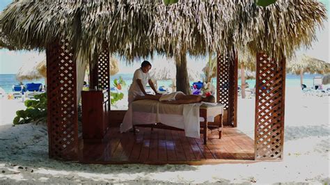 Spa Treatment Massage In Gazebo On The Beach 28216861 Stock Video At