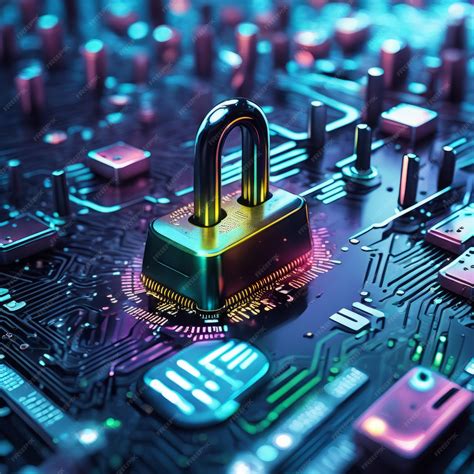 Premium Photo Cyber Security Lock And Computer Circuit Board With