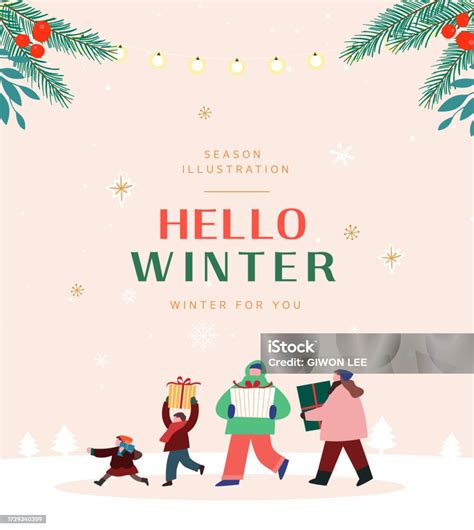겨울맞이 일러스트 가족에 대한 스톡 벡터 아트 및 기타 이미지 가족 겨울 계절 Istock