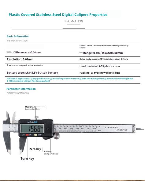 Digital Display Vernier Calipers High Precision Small Electronic