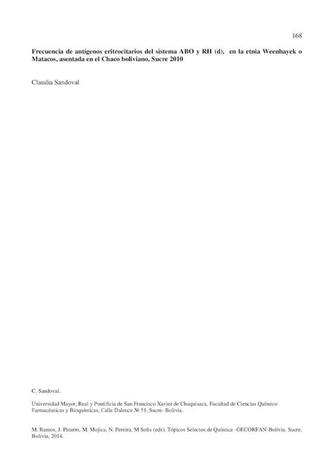 Pdf Frecuencia De Antígenos Eritrocitarios Del Sistema Abo Selectos