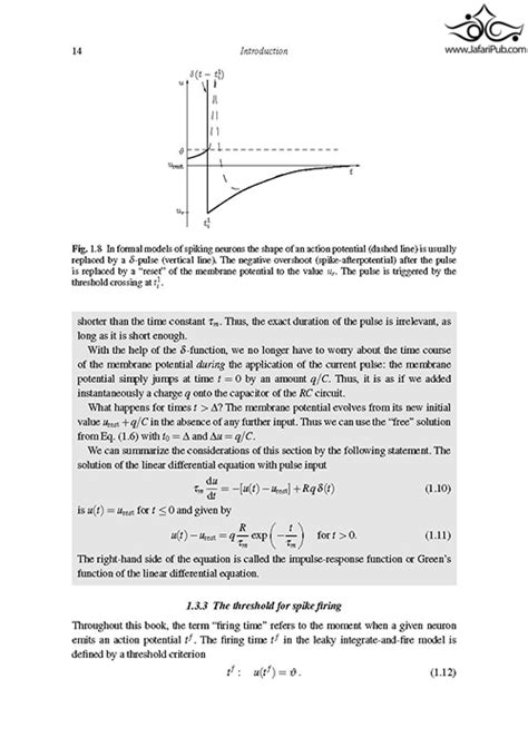 کتاب بویایی عصبی Neuronal Dynamics From Single Neurons To Networks And Models Of Cognition