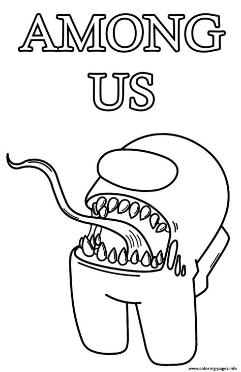 Printable Coloring Among Us Imposter Coloring Pages Among Us The Best