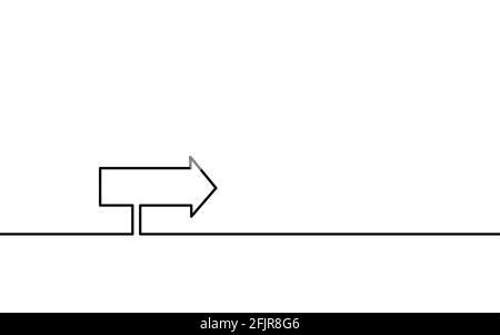 Continuous Line Drawing Of Up Arrow Up Arrow Linear Icon One Line Drawing Background Vector