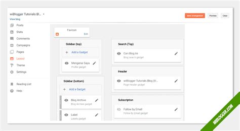 Materi Mengenal Menu Tata Letak Layout Pada Dashboard Blog Mudah