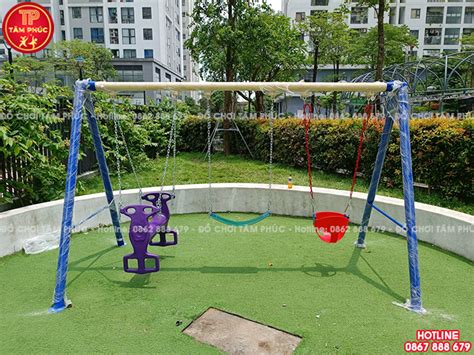 Xích đu Mầm Non 3 Ghế 4 Chỗ Ngồi Ngoài Trời Tp4 009 Đồ Chơi Tâm Phúc