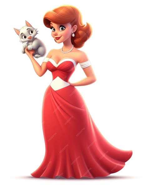 Premium Photo 3d Woman Girl Dressed As Princess Disney Cartoon