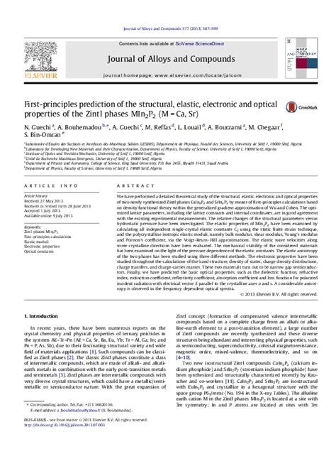 Pdf First Principles Prediction Of The Structural Elastic Electronic And Optical Properties