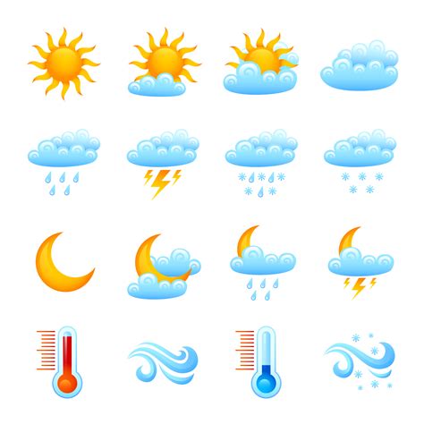 Conjunto De Iconos De Clima 428958 Vector En Vecteezy