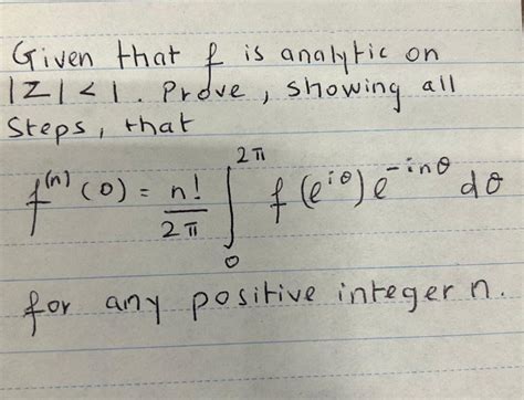 Solved Given That F Is Analytic On Z