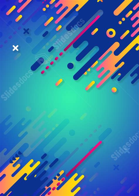 Geometric Abstract With Gradient Page Border Background Word Template