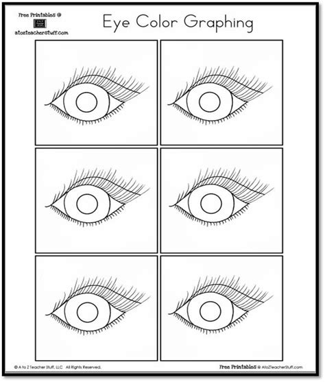 Eye Color Graphing Eye Color Chart Color Graphing Preschool Color