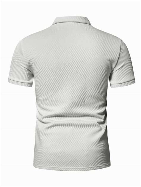 Manfinity Homme Men Quarter Zipper Polo Shirt Shein Usa