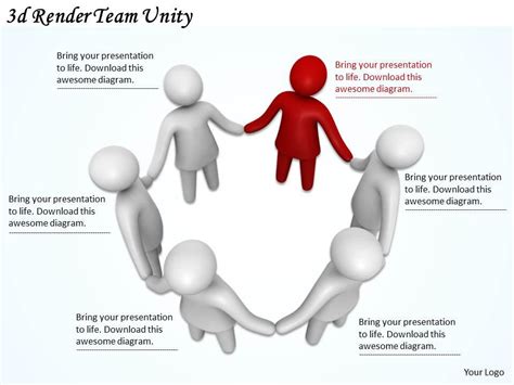 3d Render Team Unity Ppt Graphics Icons Powerpoint PowerPoint