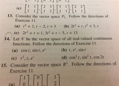 Let V Be The Vector Space Of All Real Valued