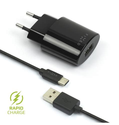 Fixed Set Síť Nabíječky S 2xusb Výstupem A Usb Usb C Kabelu 1 Metr