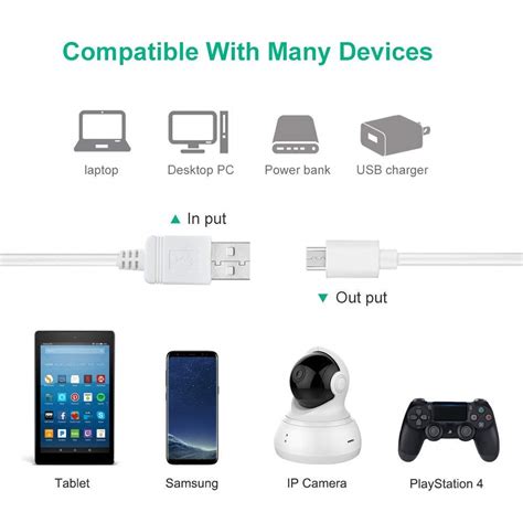 10ft Extra Long Usb To Micro Usb Power Extension C Grandado