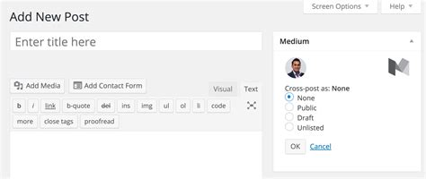 Connect WordPress With Medium Cross Posting Made Easy