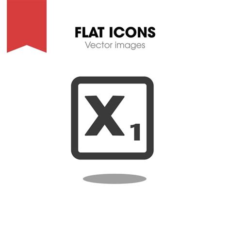 Premium Vector Subscript Icon Vector Style Flat