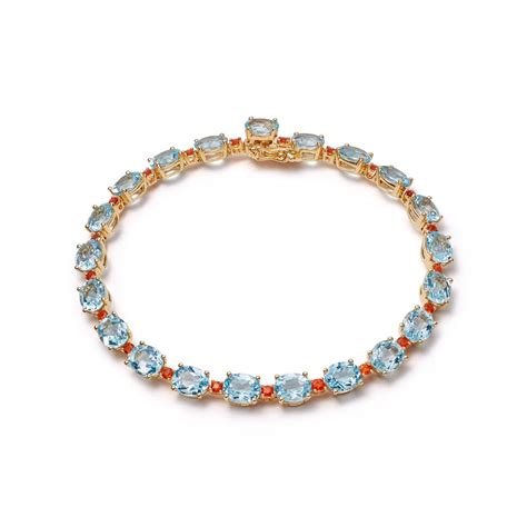 Signatures Blue Topaz And Fire Opal Bracelet Kiki Mcdonough