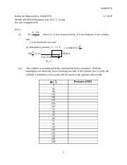 Prelab Docx Katherine Mamouzellos MANE Fluid Dynamics Lab Prof C