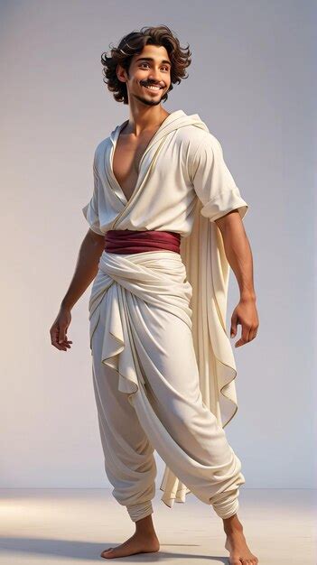 Premium Photo A Man In A White Outfit And A Man In A White Shirt