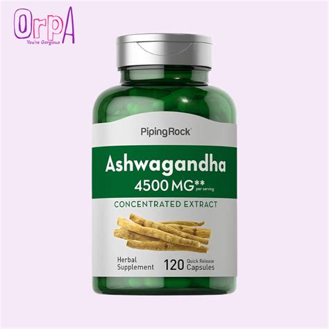 Piping Rock Ashwagandha 4500 Mg 120 Casules Orpa