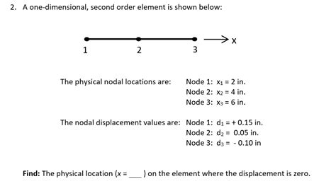 Solved 2 A One Dimensional Second Order Element Is Shown