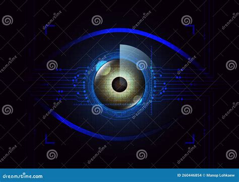 Futuristic Eye Detection Technology Concept Vector Illustration Stock