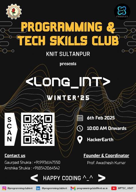 Programming And Tech Skills Club Knit Sultanpur Presents The Programming Club Knit