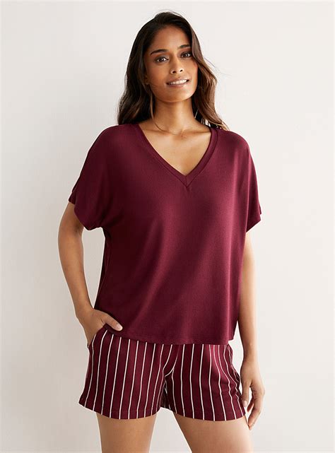 Fine Brushed Knit Lounge Short Miiyu Shop Womens Sleep Shorts