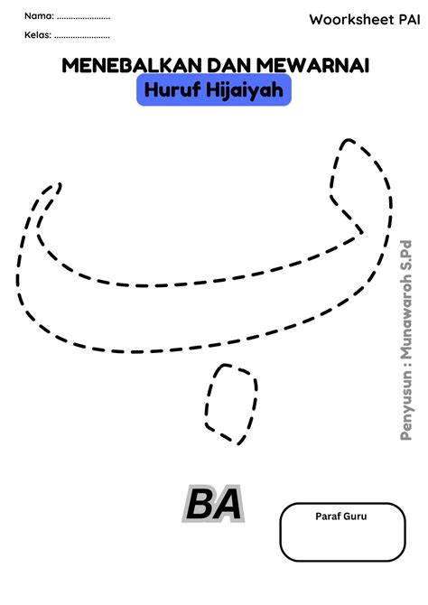 Gambar Mewarnai Huruf Hijaiyah