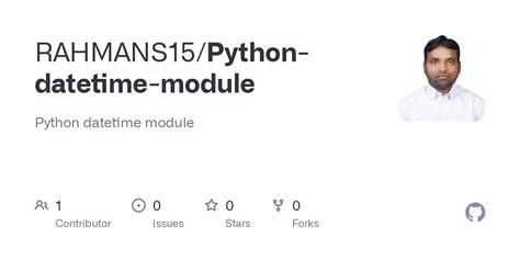 Github Rahmans15python Datetime Module Python Datetime Module